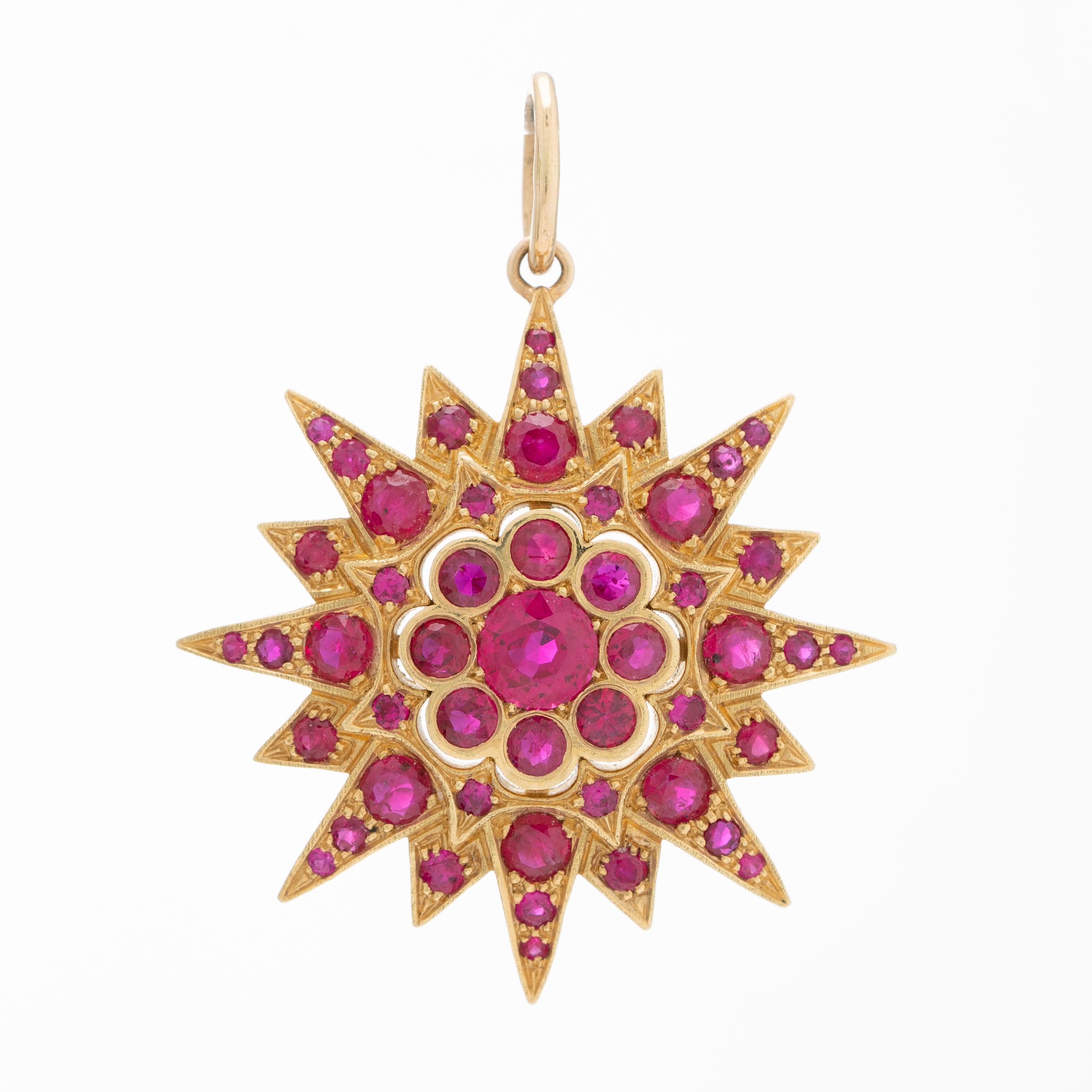 Ruby Pendant Necklace | Ruby Charm | 18k Gold Charm – STEPHANIE WINDSOR